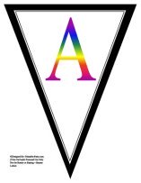 8x10 Inch Large Triangle Pennant Banner Letters A-Z | Printable ...