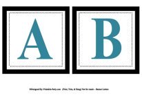 Small Square Printable Alphabet Letters | Printable Banner Letters